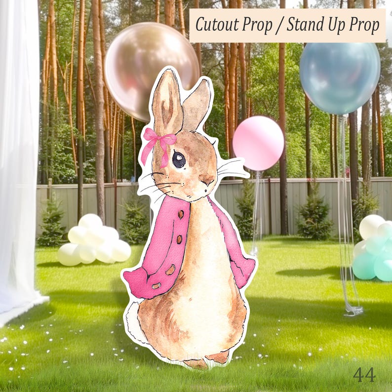 Big Flopsy Bunny Cutout, Peter Rabbit Party Standee, Baby Shower ...