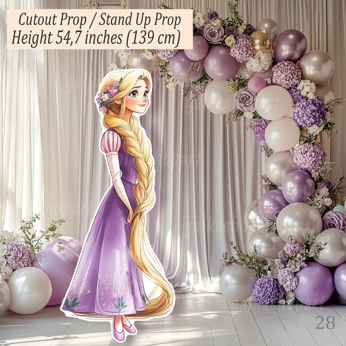 Princess Rapunzel Big Cutout Decor: Stand up Prop for Girl Birthday ...