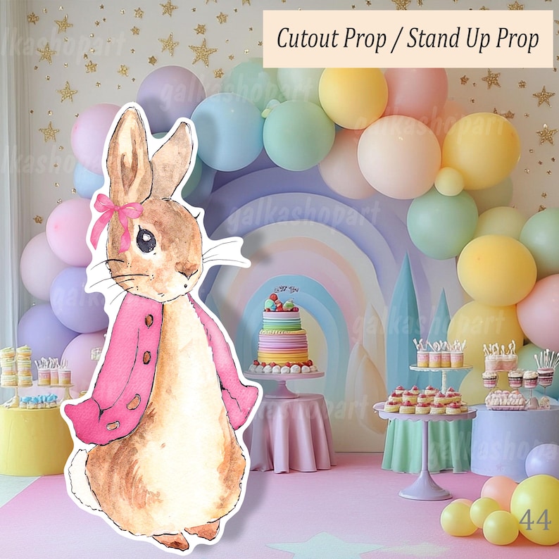 Big Flopsy Bunny Cutout, Peter Rabbit Party Standee, Baby Shower ...