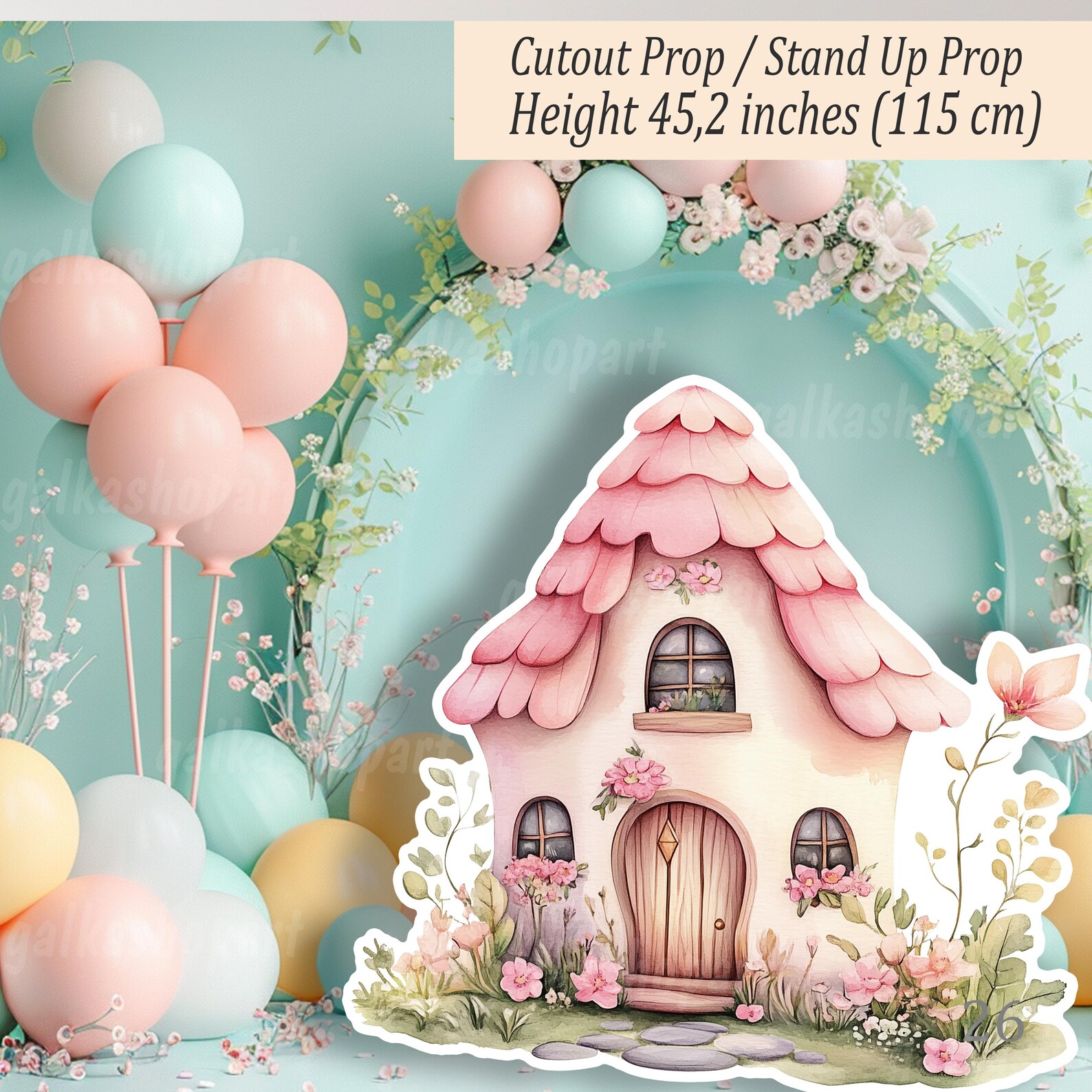 Enchanted Fairy Home, Big Decor, Cutout Prop, Magical Floral Princess ...
