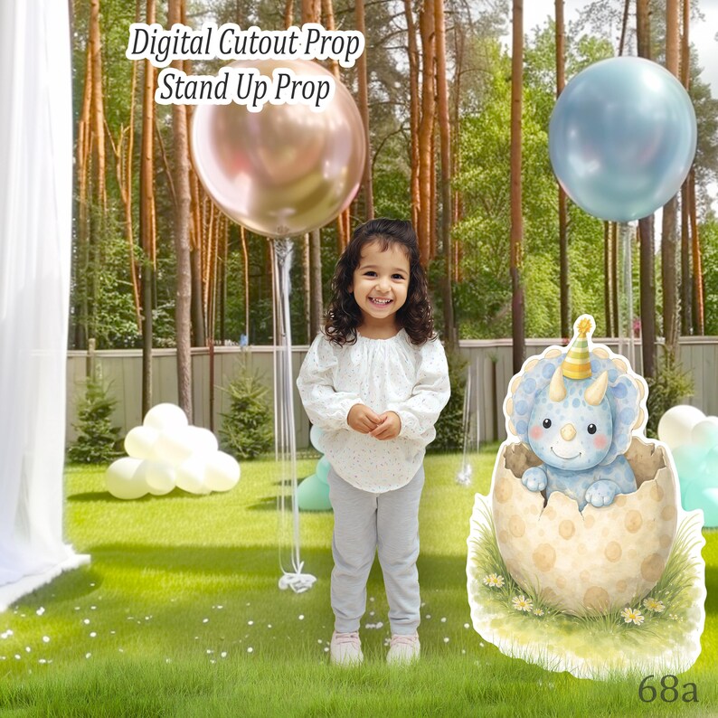 Party Animals Standee Set: Watercolor Elephant, Lion, Zebra, Hatching ...