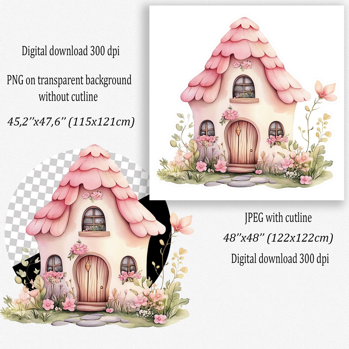 Enchanted Fairy Home, Big Decor, Cutout Prop, Magical Floral Princess ...