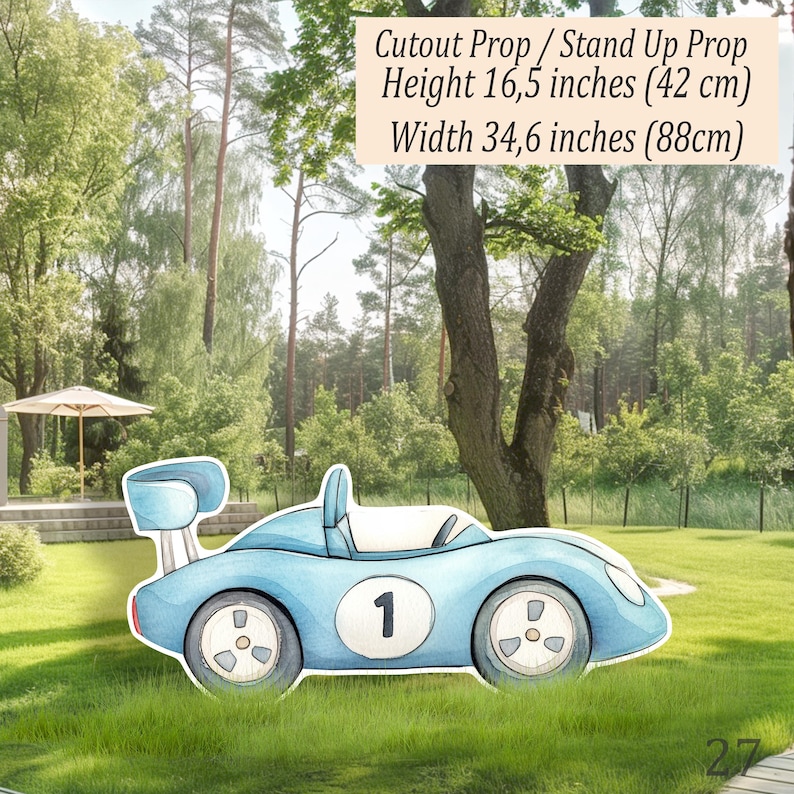 Big Cutout Decor Race Car (number From 1 to 6), Fast One Racing Party ...