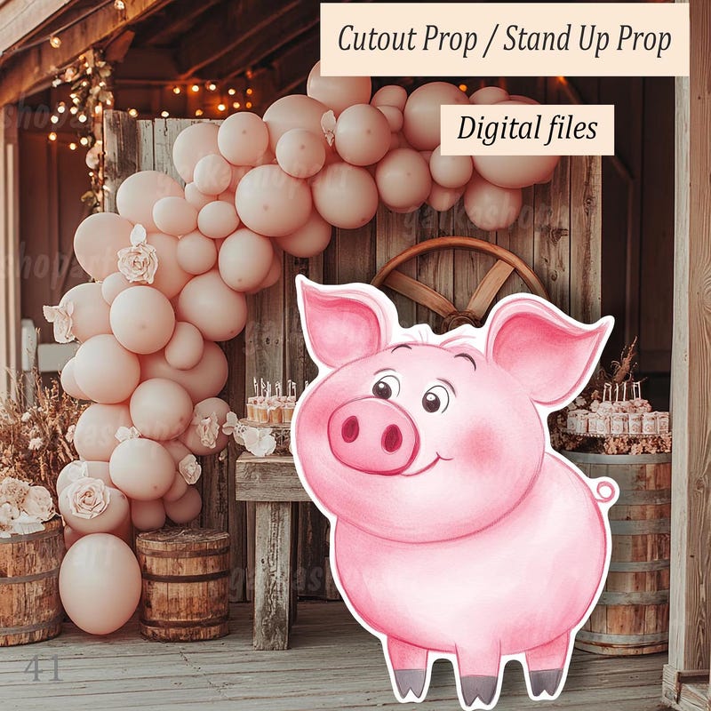 Pig Party Props - Etsy