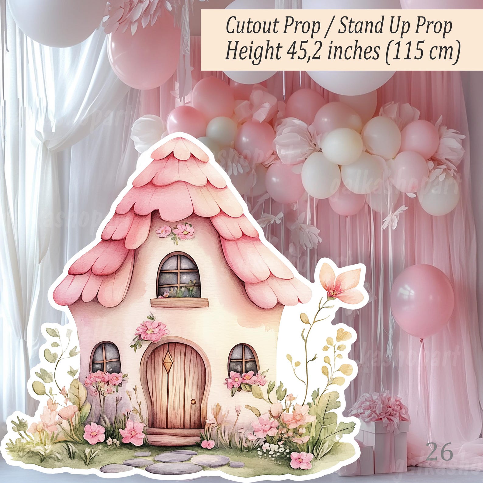 Enchanted Fairy Home, Big Decor, Cutout Prop, Magical Floral Princess ...