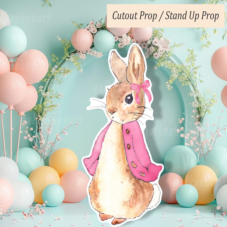 Big Flopsy Bunny Cutout, Peter Rabbit Party Standee, Baby Shower ...