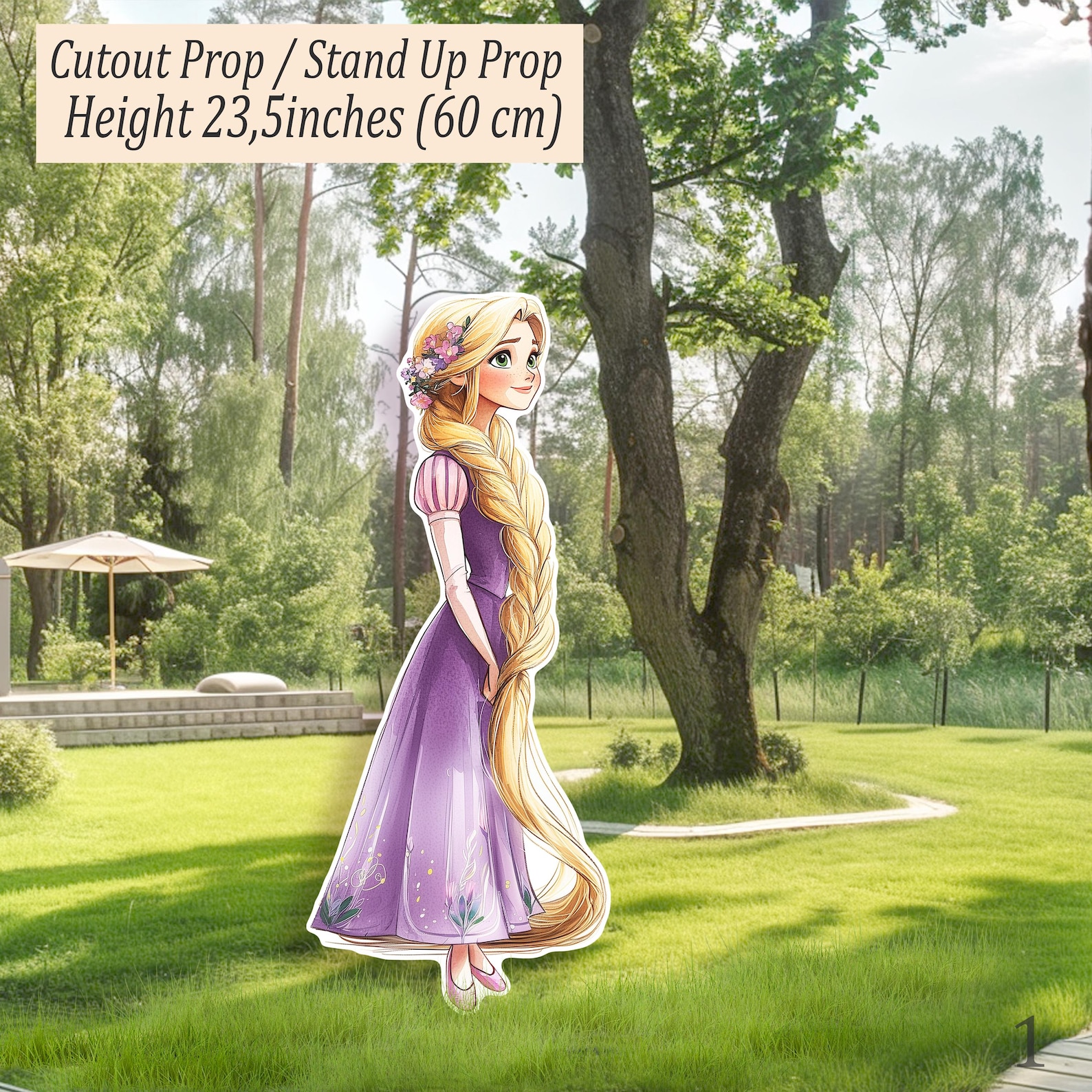 Princess Rapunzel Big Cutout Decor: Stand up Prop for Girl Birthday ...