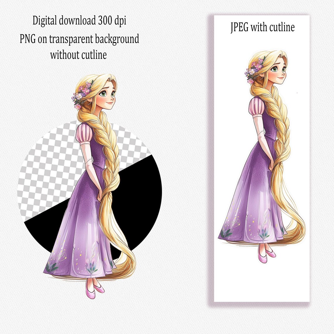 Princess Rapunzel Big Cutout Decor: Stand up Prop for Girl Birthday ...
