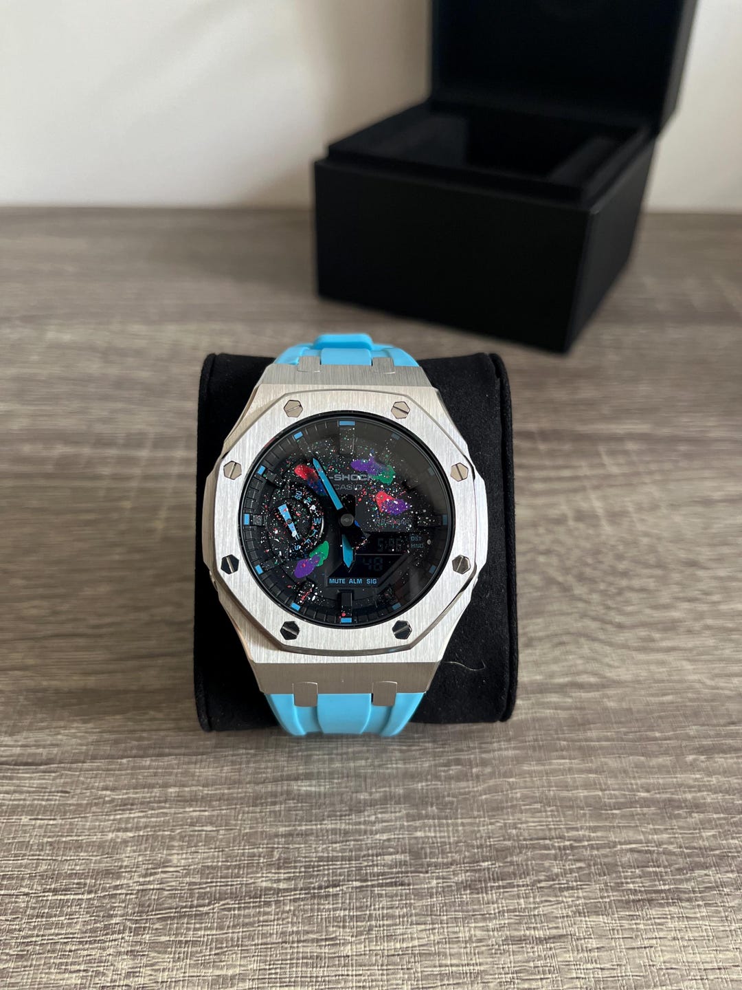 Casio G-shock GA2100 Casioak Custom Paint Splatter Effect Dial Mens ...