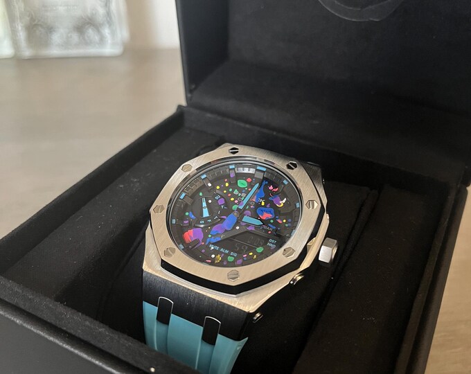 Casio G-shock GA2100 Casioak Custom Paint Splatter Effect Dial Gifts ...