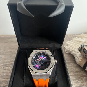 Casio G-shock GA2100 Casioak Custom Paint Splatter Effect Dial Mens ...