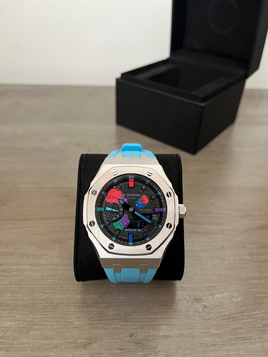 Casio G-shock GA2100 Casioak Custom Paint Splatter Effect Dial Mens ...