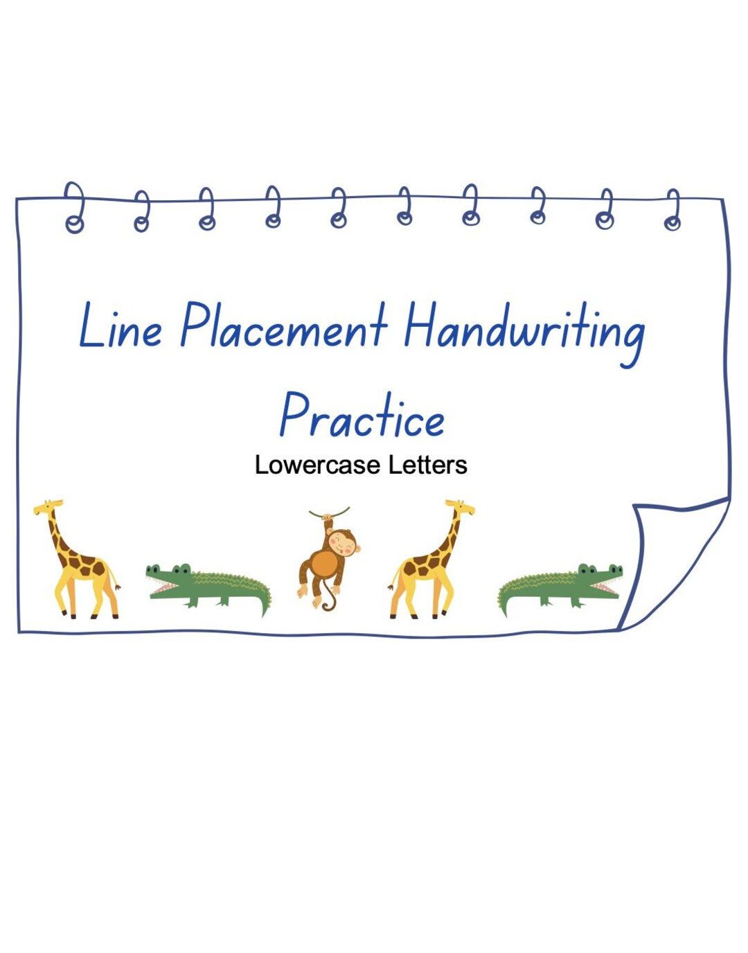 Handwriting Practice: Line Placement Instant Download - Etsy