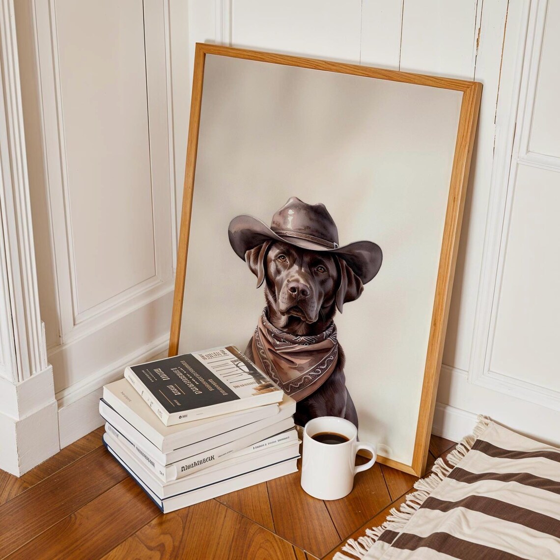 Chocolate Lab Cowboy Hat Digital Download, Labrador Retriever Gift ...