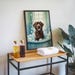 Blue Chocolate Lab Printable Wall Art, Teal Blue Green Bathroom Decor ...