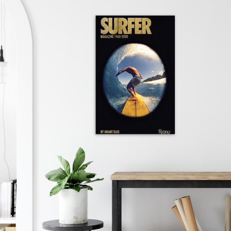 Vintage Surfer Magazine Cover Poster - Retro Beach Art Print - Perfect ...