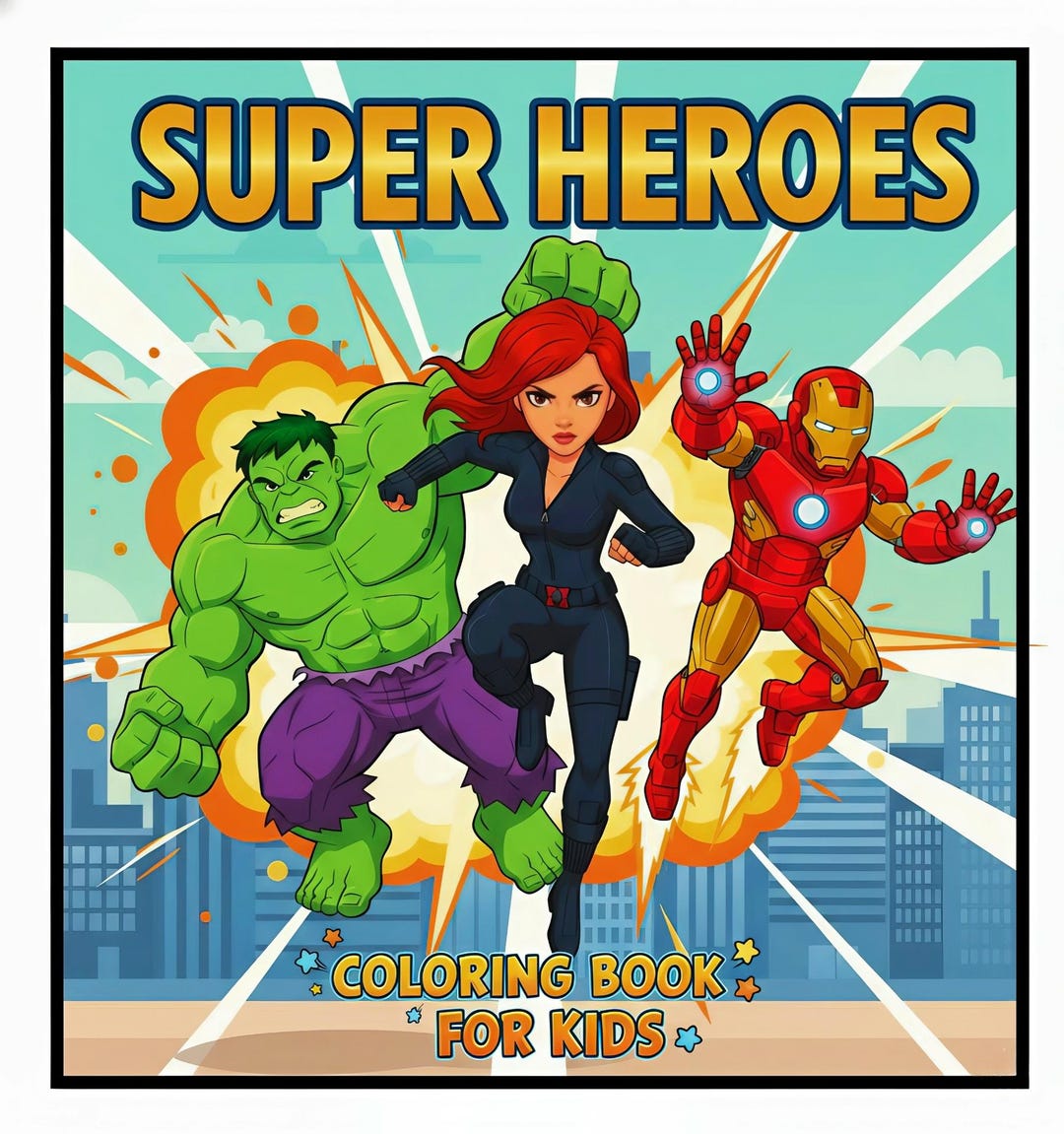Marvel and DC Heroes Coloring Book: 68 Superhero Pages, PDF, Instant ...