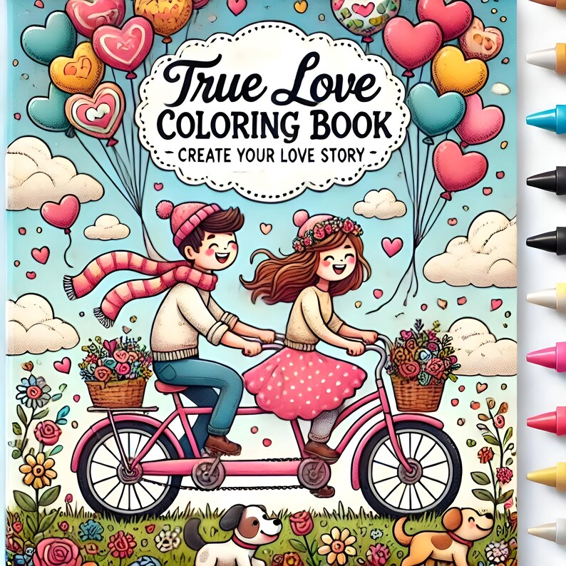 Romantic Coloring Book for Adults: True Love Quotes (digital Download ...