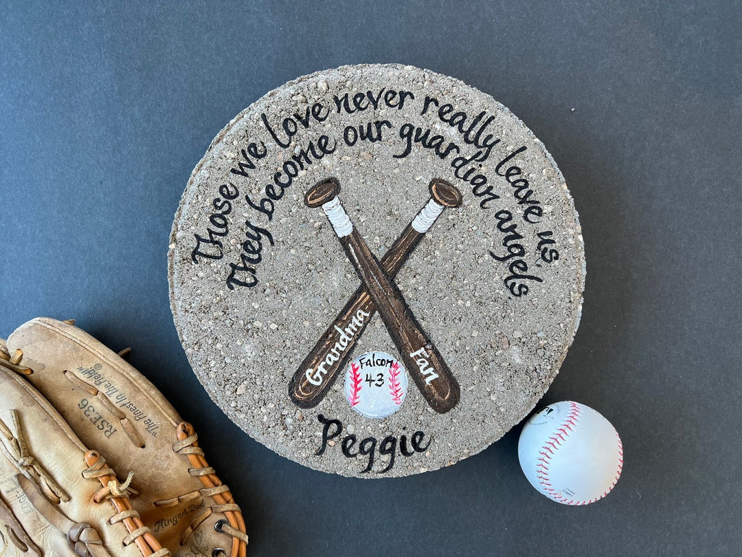Hand Painted Baseball Memorial Stone: Personalized Bereavement Gift - Etsy