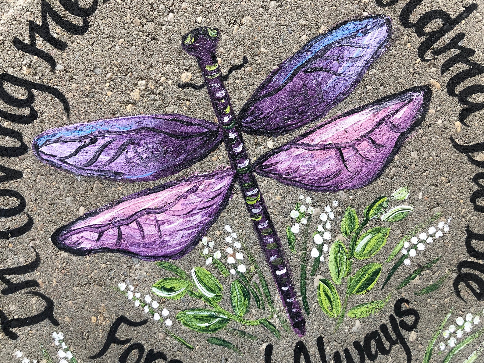 DRAGON FLY MEMORIAL Stone Penne Dragonfly Memorial Garden | Etsy