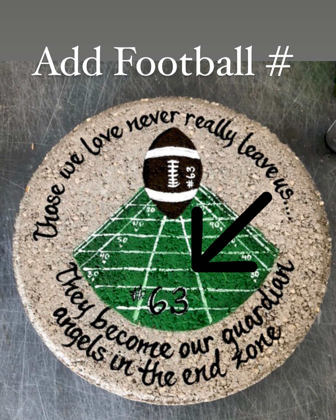 Personalized Football Memorial Garden Stone: Sports Fan Gift - Etsy