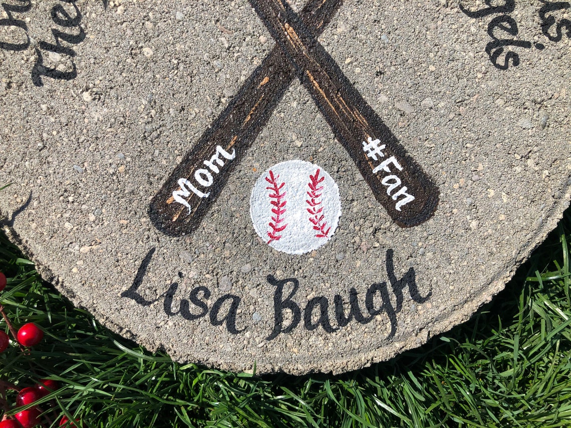 Handmade Baseball Memorial Stone: Personalized Bereavement Gift - Etsy