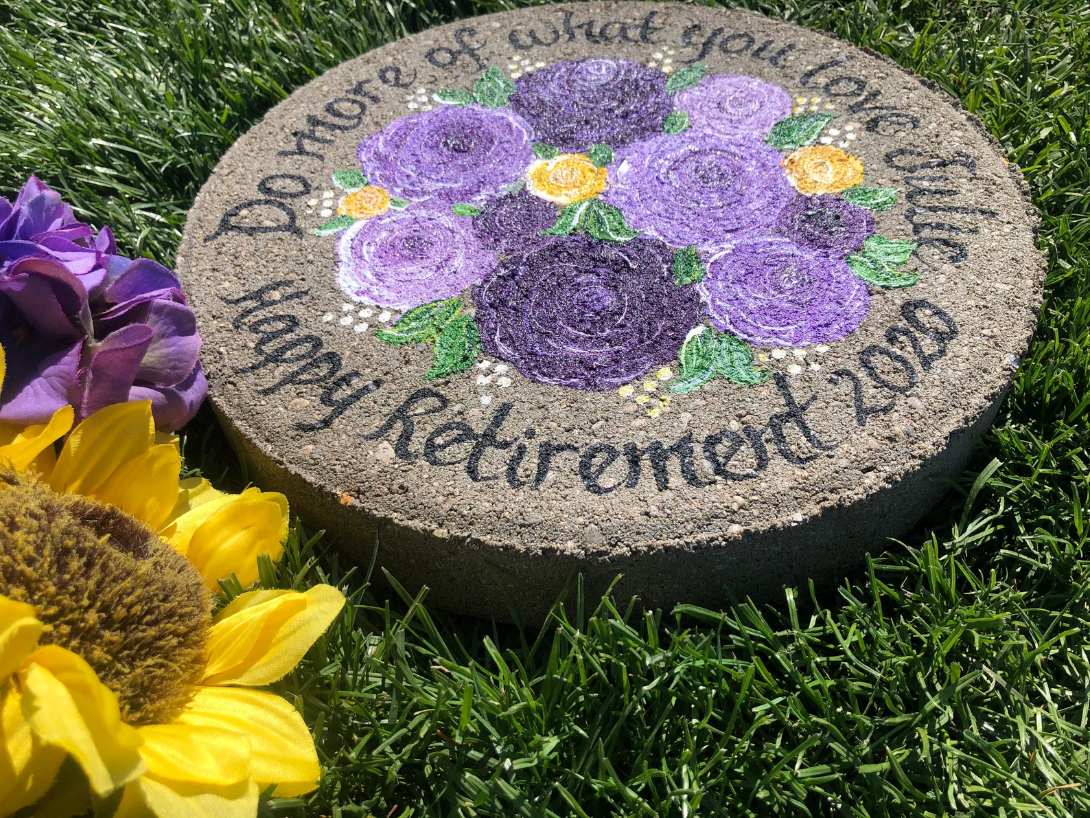 Retirement GIFT Painted Stepping Stone Retirement Gifts - Etsy