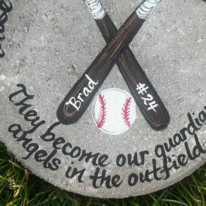 Hand Painted Baseball Memorial Stone: Personalized Bereavement Gift ...