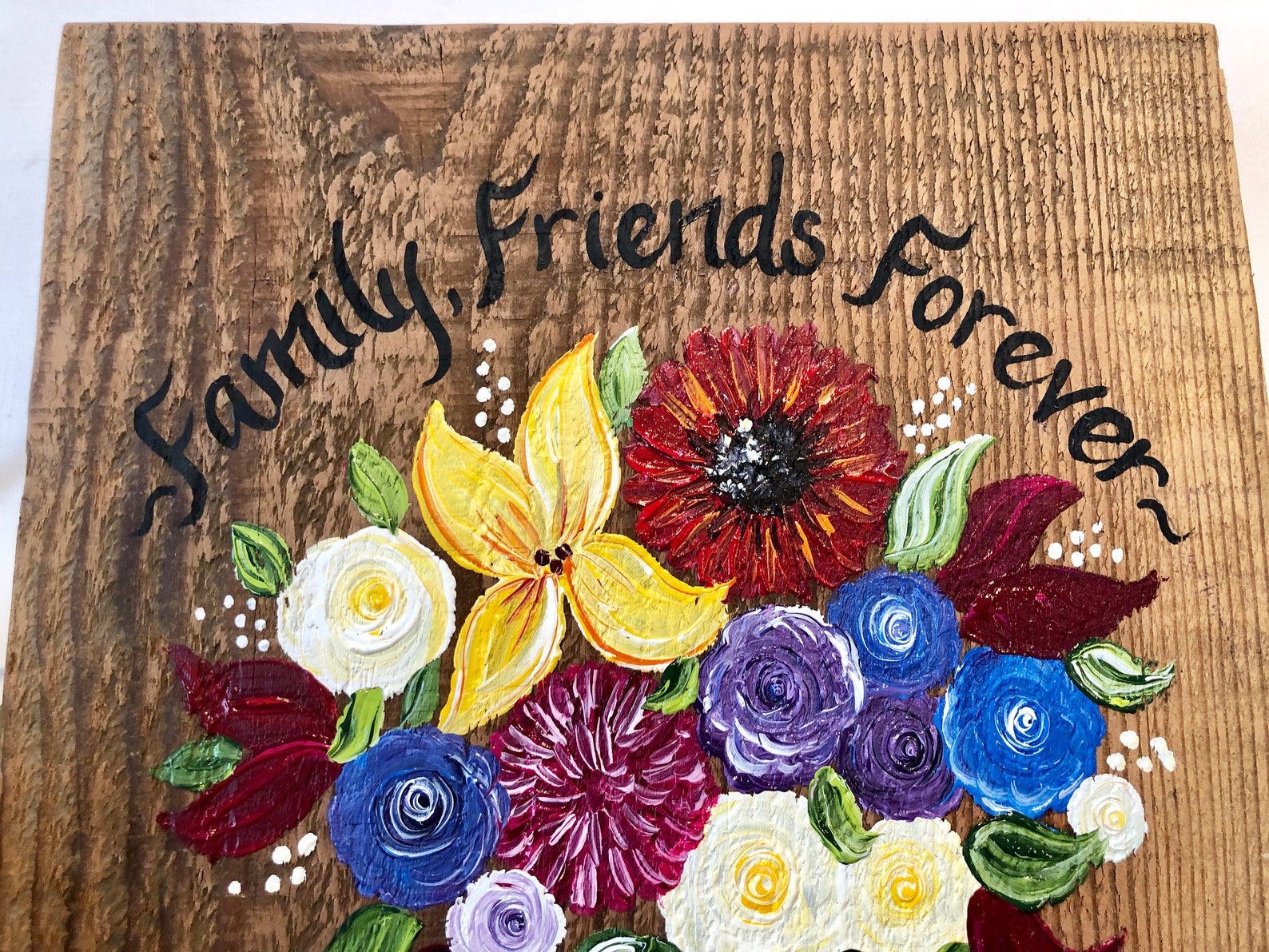 Barn Wood Signs Barn Wood Sign Painted Wild Flowers Gift - Etsy