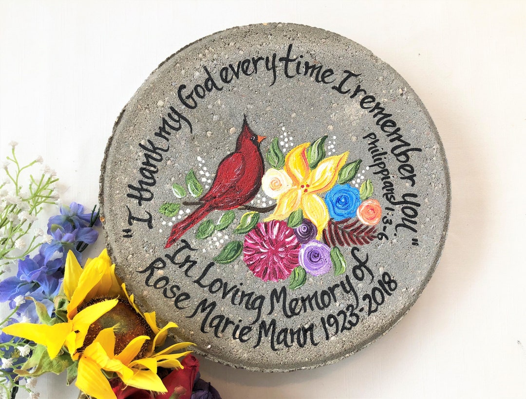 CARDINAL Memorial Stone - Memorial Gift Bereavement - Memorial Gift ...