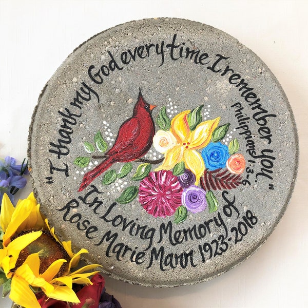 Cardinal Memorial Stone - Etsy