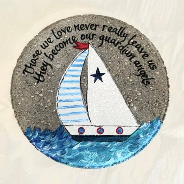 Sailboat Memorial Stone - Etsy
