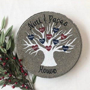 Family Tree Stepping Stone, Mom Christmas Gift Ideas, Memorial Stones ...