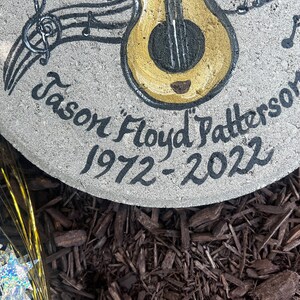 MUSIC Memorial Gift. Music Memorial Garden Stone Gift, Guitar, Music ...