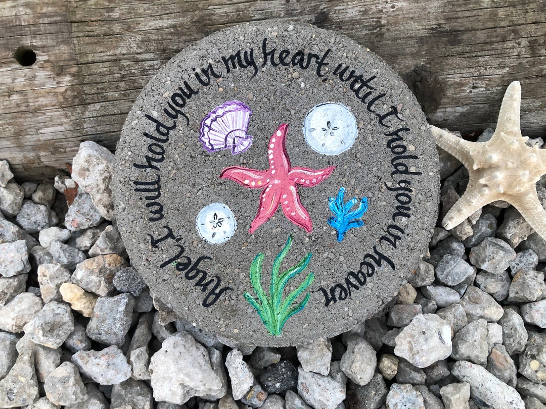Personalized Beach Memorial Garden Stone: Sea Shell Memorial Gift - Etsy