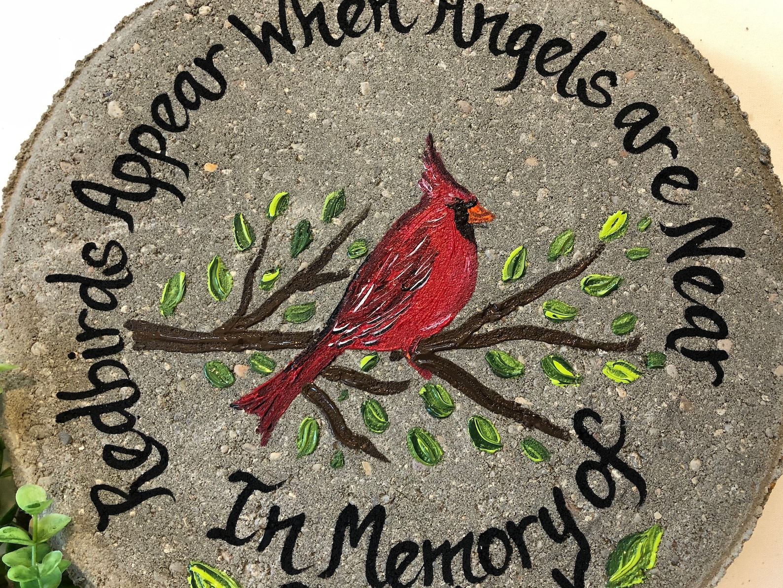 CARDINAL Memorial Stone Memorial Gift Memorial Gifts Garden - Etsy