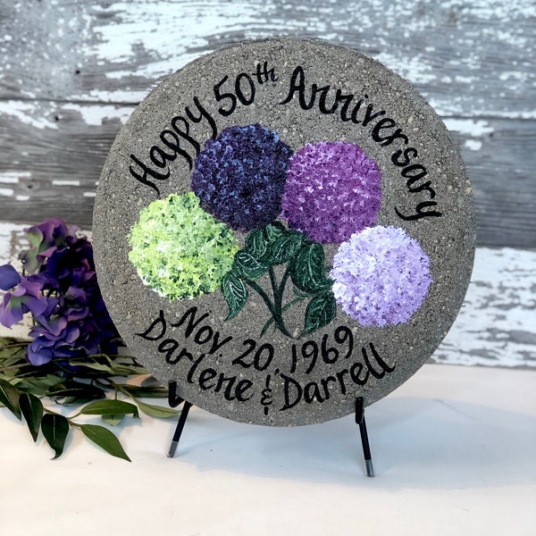 50th Anniversary Garden Stone - Etsy