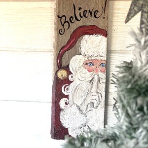 Vintage Santa Face Barn Wood Sign: Rustic Christmas Decor (14” X 5") - Etsy