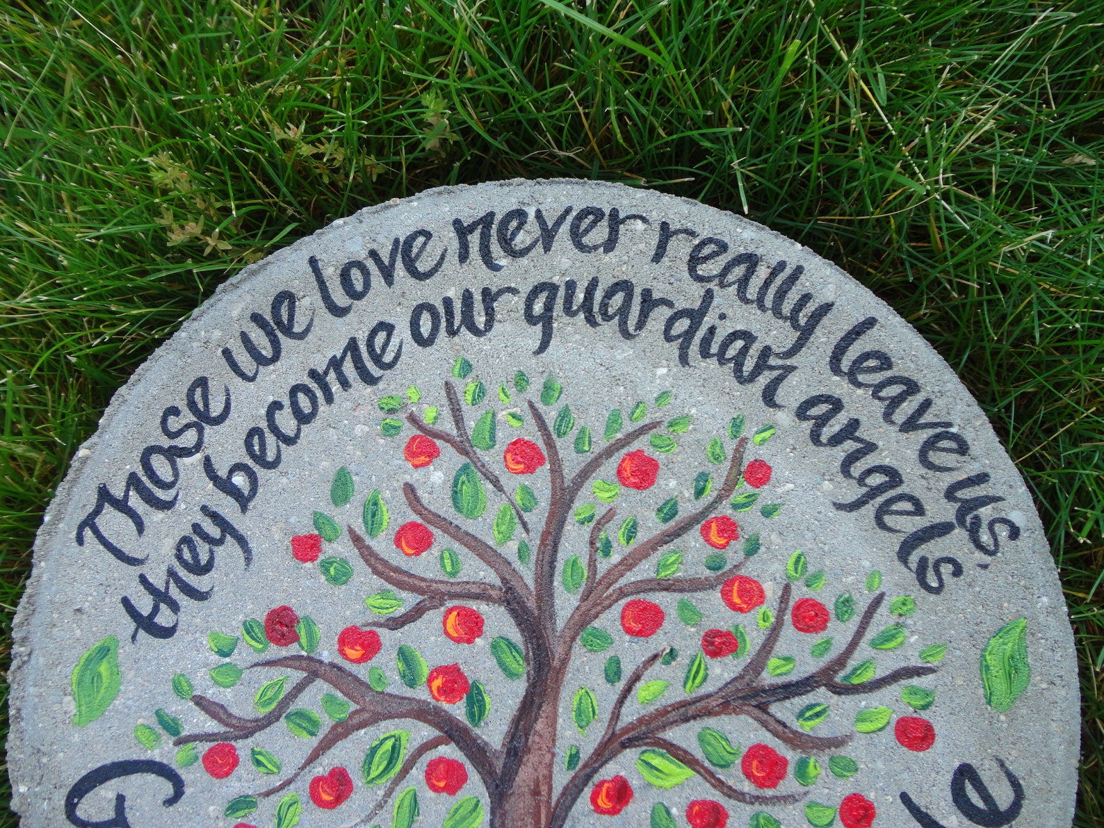 MEMORIAL Stepping Stone Personalized Garden Stone Apple - Etsy