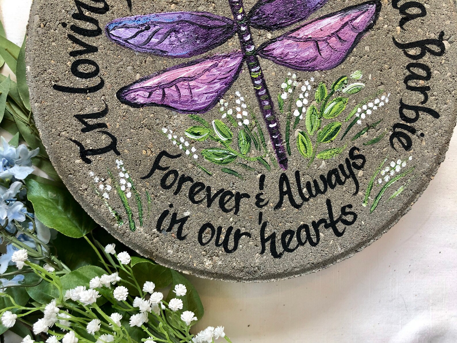 DRAGON FLY MEMORIAL Stone Penne Dragonfly Memorial Garden | Etsy