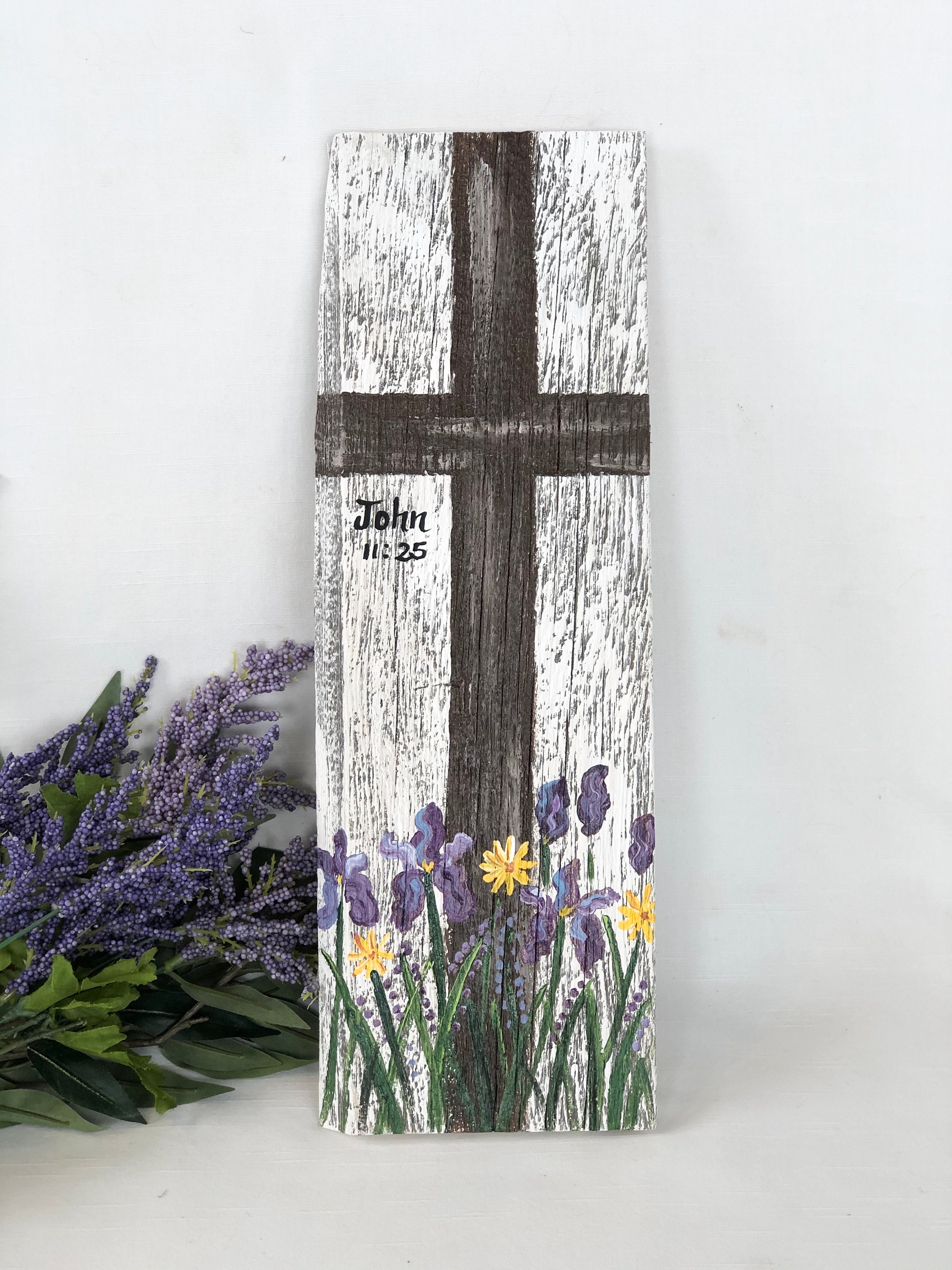 Cross Paintings On Barn Wood