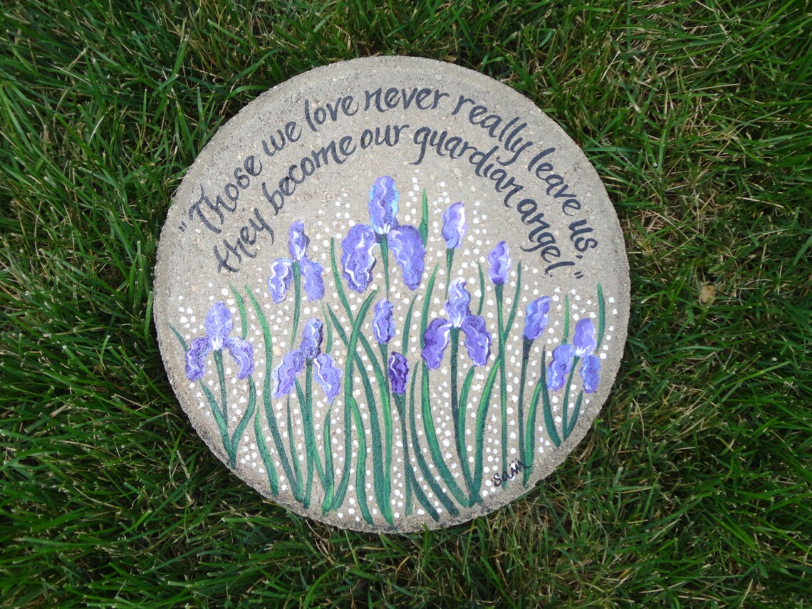 Hand Painted MEMORIAL Stepping Stone those We Love Never - Etsy