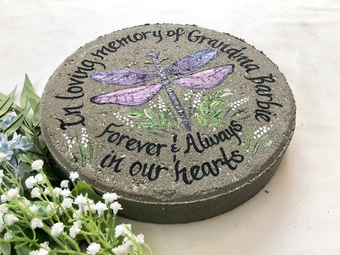 DRAGON FLY MEMORIAL Stone Penne Dragonfly Memorial Garden | Etsy