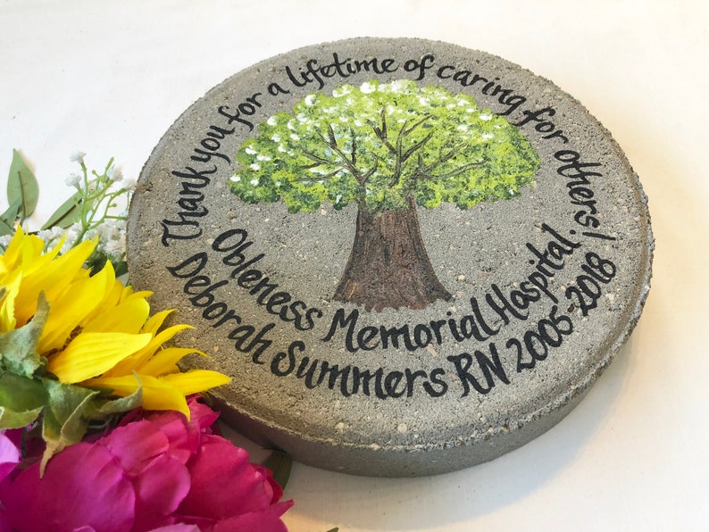 RETIREMENT GIFT, Hand Painted Stepping Stone, Retirement Gifts, Painted ...