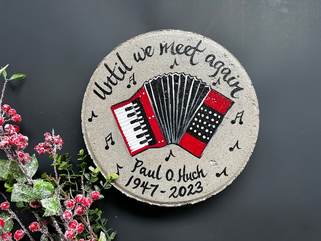Handmade Accordion Memorial Garden Stone: Sympathy Music Gift - Etsy