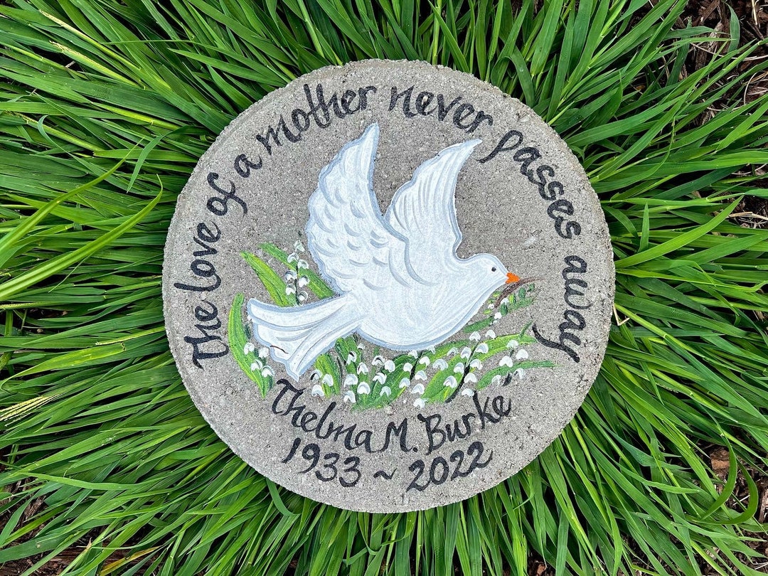 DOVE Memorial Stone, Memorial Garden Stone, Memorial Gift, Memorial ...