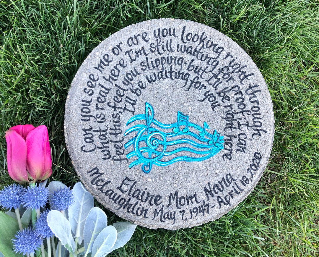Music Notes Memorial Stone, Music Stepping Stone, Mother’s Day, the ...