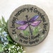 DRAGON FLY MEMORIAL Stone, Penne Dragonfly, Memorial Garden Stone ...