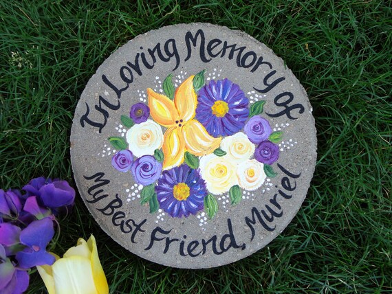 PERSONALZED MEMORIAL Stepping Stone Memorial Gift Garden - Etsy