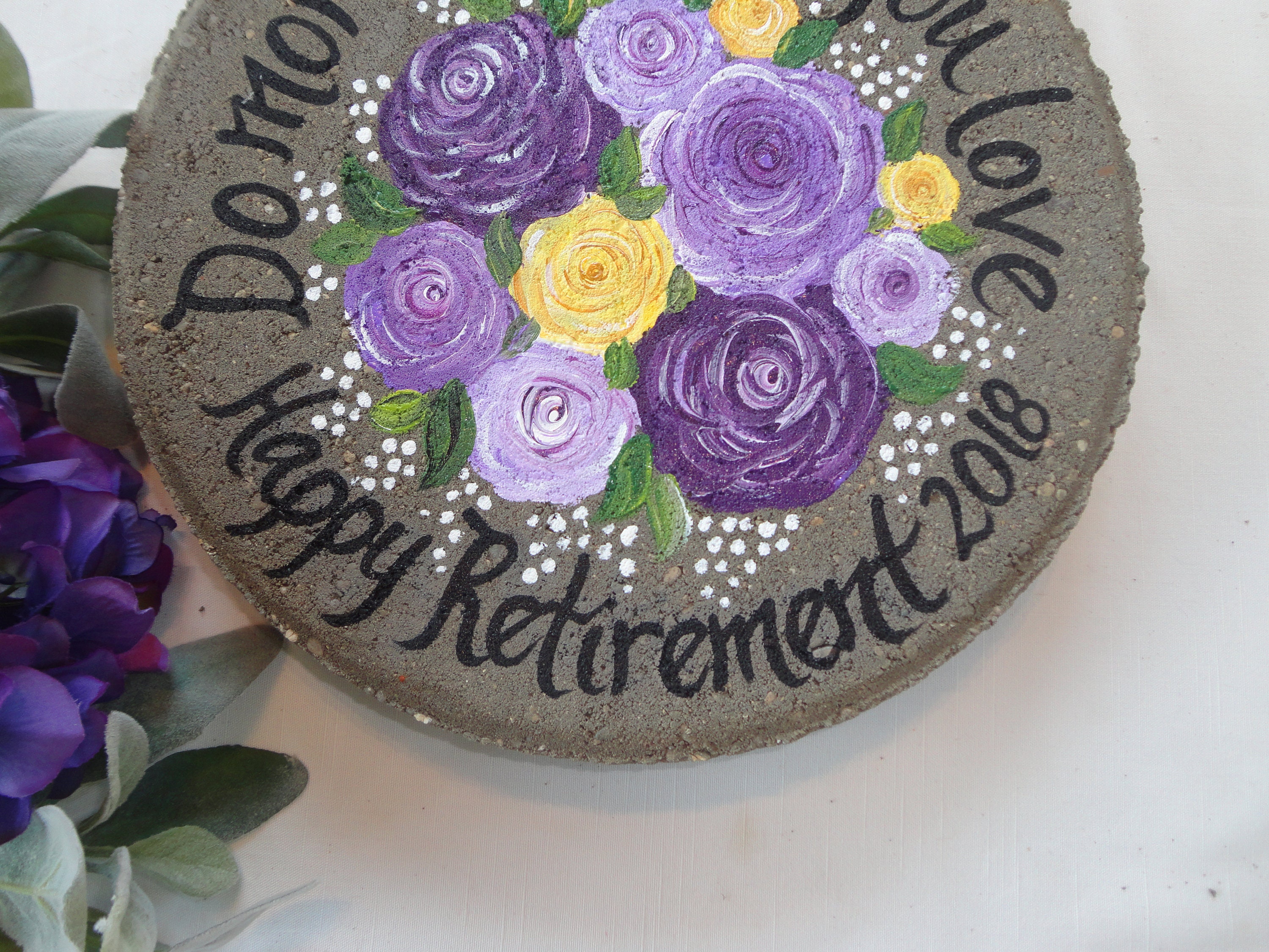 RETIREMENT GIFT, Painted Stepping Stone, Retirement Gifts, Retirement ...